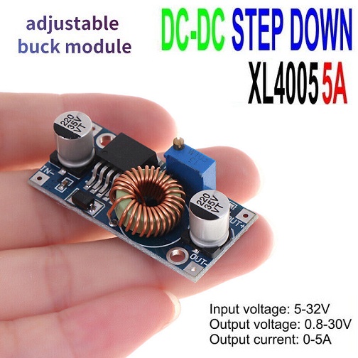 Jual Kit XL4005 5A 75W DC-DC Buck Step Down Adjustable Modul Penurun Tegangan 5 Amp Power Supply ...