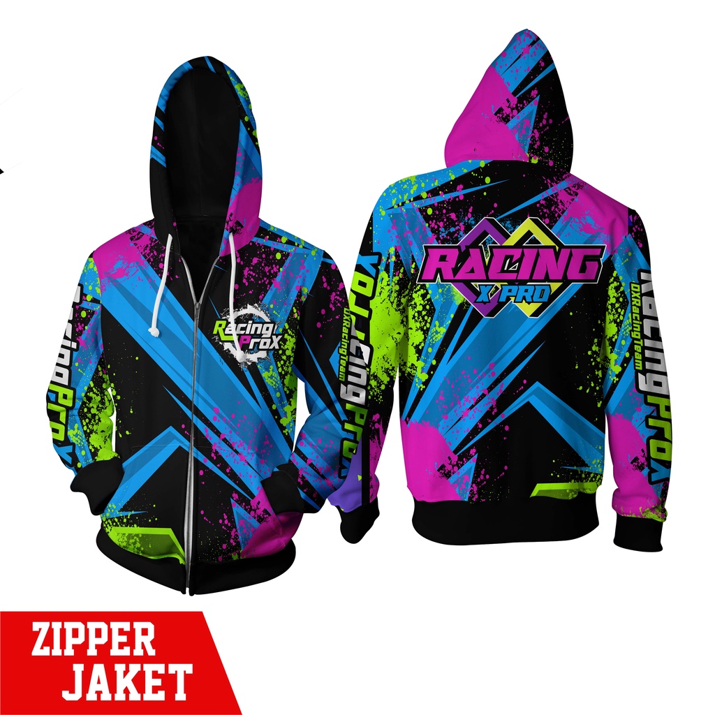 Jual JAKET RACING ZIPPER PROX SIX jaket pria Racing start | Shopee ...