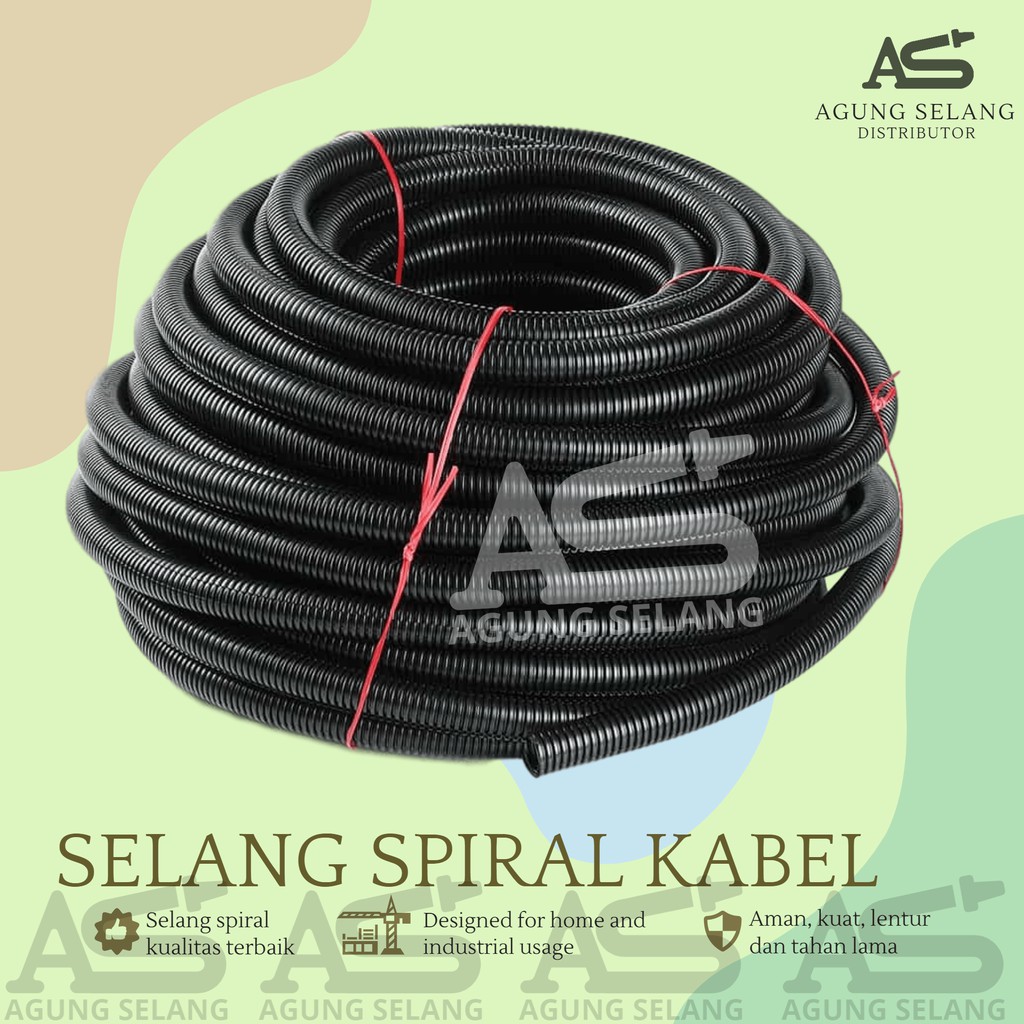 Jual Selang Spiral SAN SAN 3/8"- 10 mm Flexible Kabel Pembuangan AC ...