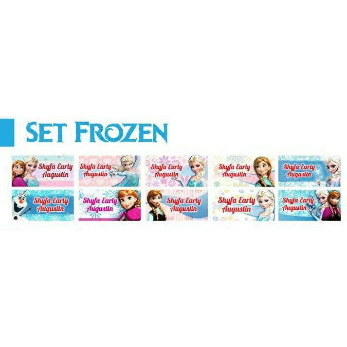 Jual Stiker Label Nama Waterproof Frozen (Set) | Shopee Indonesia