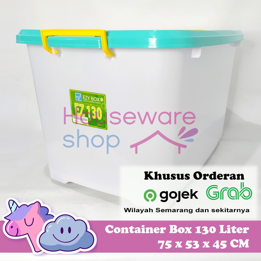 Jual Tempat Kotak Penyimpanan / Container Box Roda Ezy 130 Liter ...