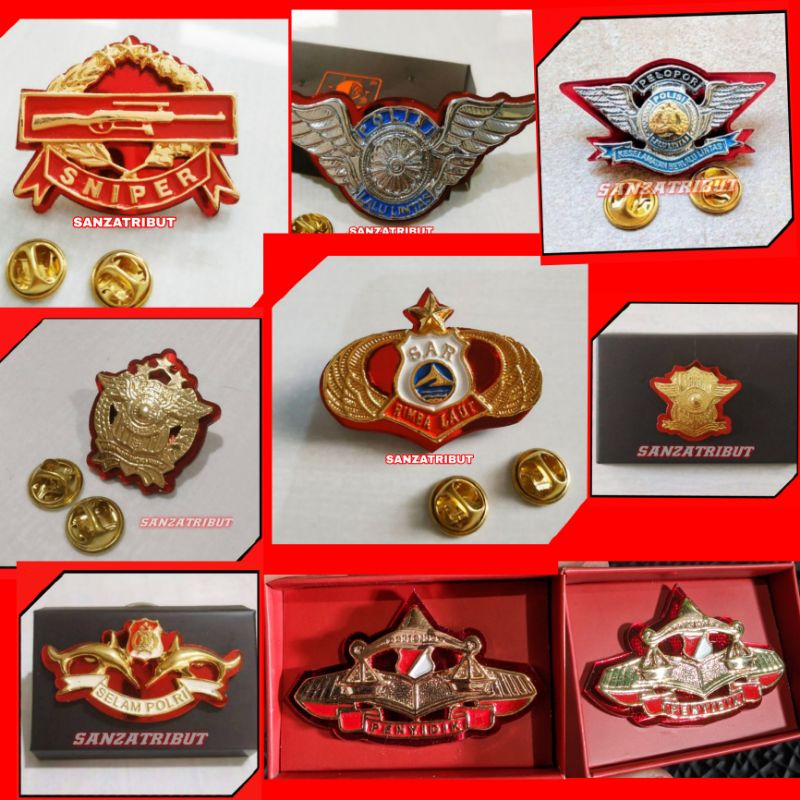 Jual Pin Sar Polri Sniper Wing Lantas Plopor Penyidik Pembantu | Shopee ...