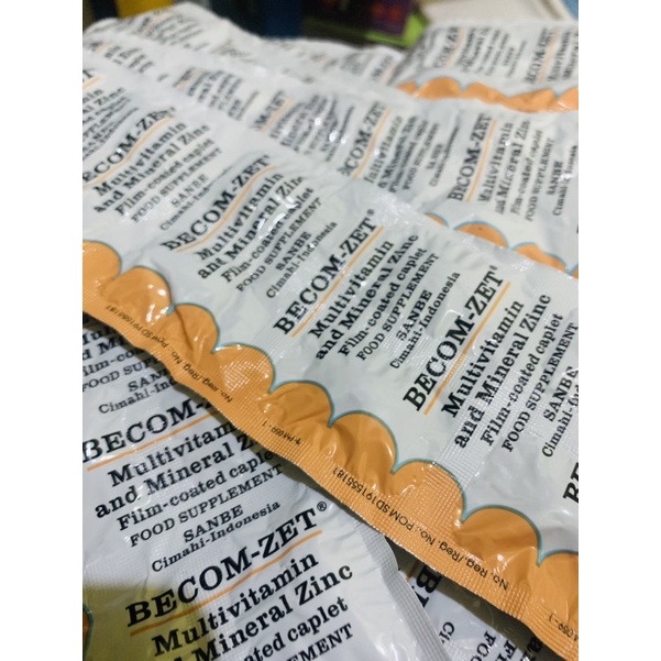 Jual Becom Zet Cap - 10 Tablet - Suplemen Multivitamin Vitamin B ...