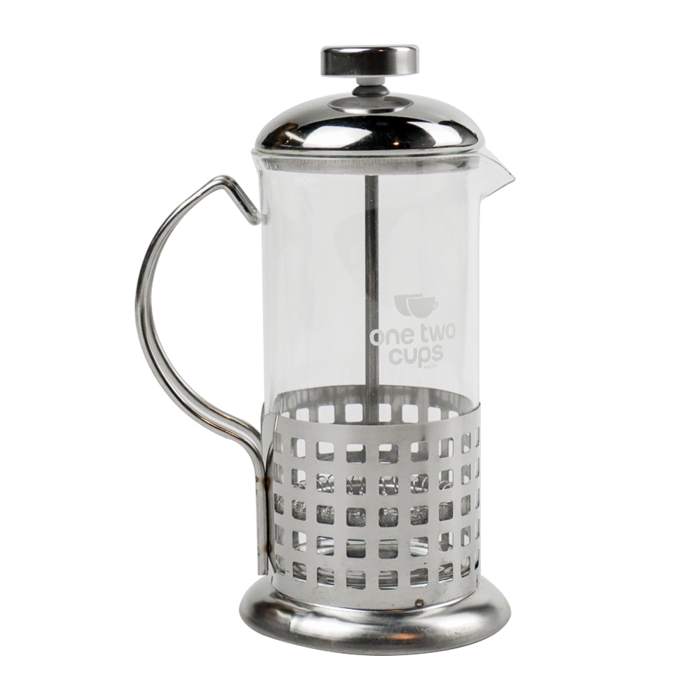 Jual One Two Cups French Press Coffee Maker Pot Grid Pattern 350ml ...