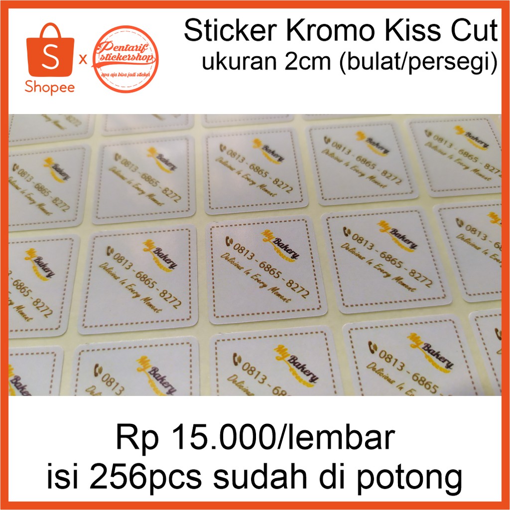 Jual Sticker Kromo Kiss Cut ukuran 2cm (bulat/persegi) | Shopee Indonesia