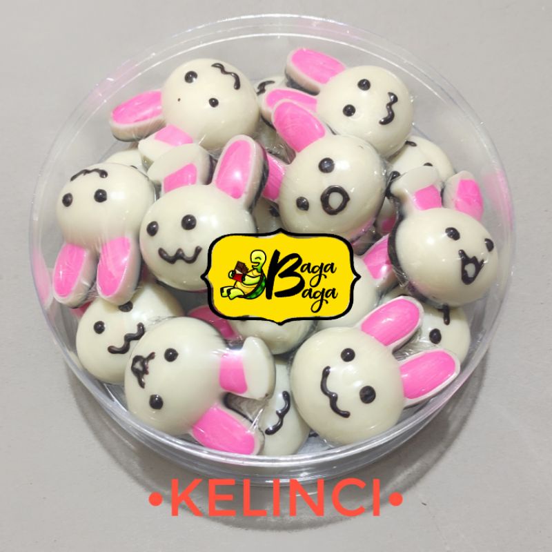 Jual Coklat Karakter kelinci 200gr - cokelat Premium HALAL MUI Dinkes ...