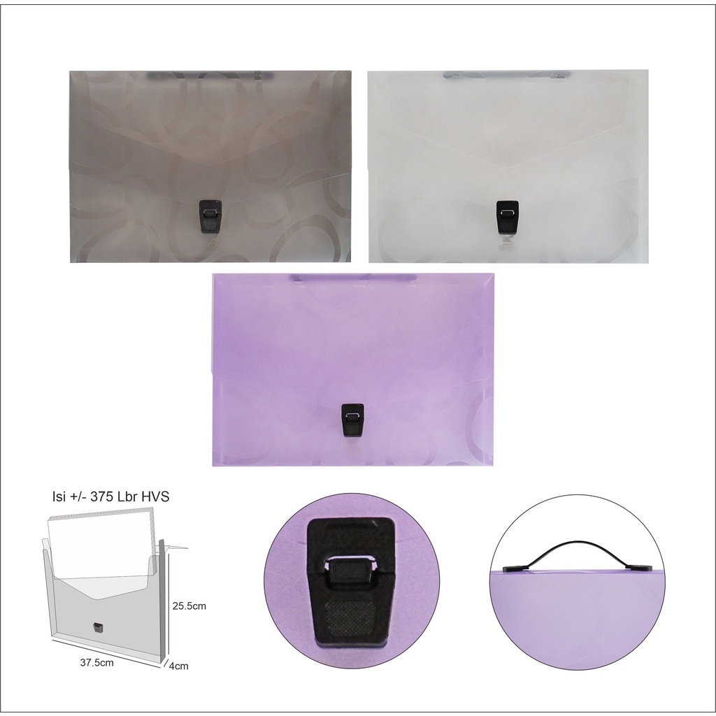 Jual Carry File Box / Carry Case Oval With Handle / Map Plastik Tenteng ...