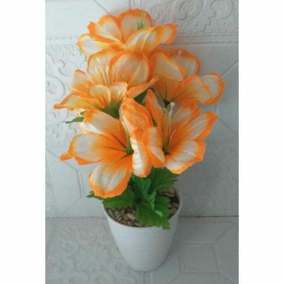 Jual rangkaian bunga hias plastik variasi warna murah/hiasan ruang ...