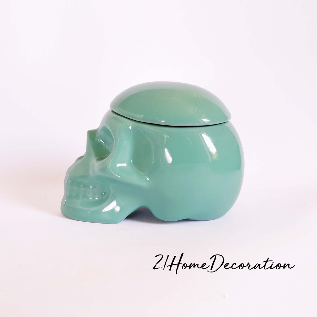 Jual Toples Tengkorak Skull Bone Skeleton Hijau Mint Keramik Unik Scary ...