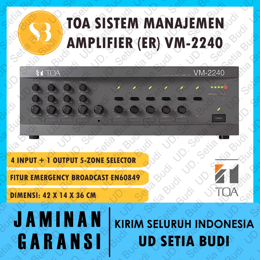 Jual TOA Sistem Manajemen Amplifier (ER Version) VM-2240 | Shopee Indonesia
