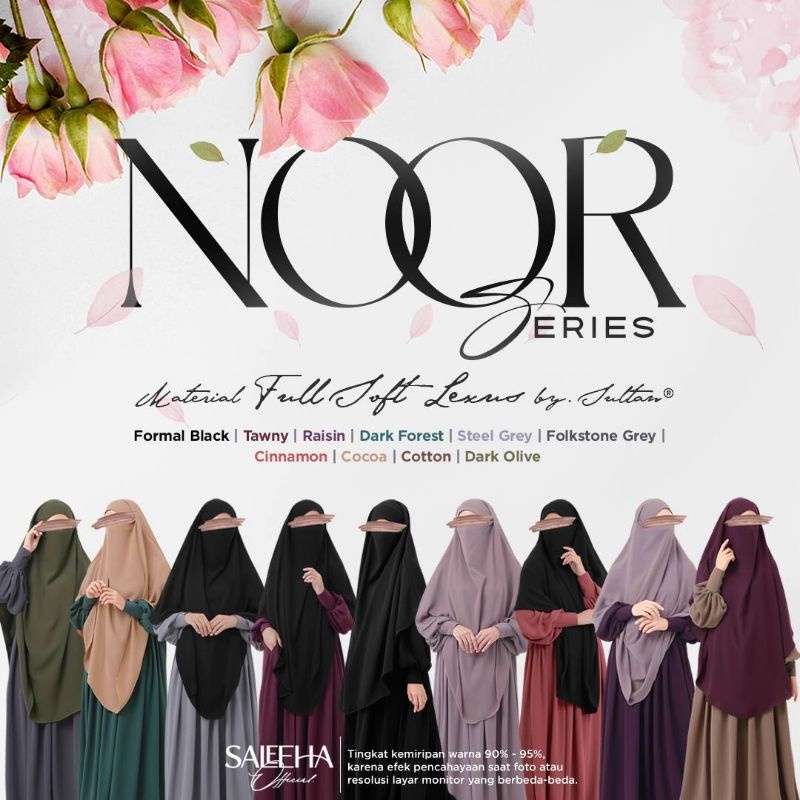 Jual ABAYA NOOR SERIES BY SALEEHA OFFICAL (satu set) | Shopee Indonesia