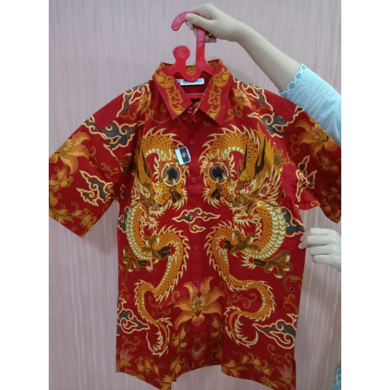 Jual kemeja batik motif naga(ukuran 3S) | Shopee Indonesia