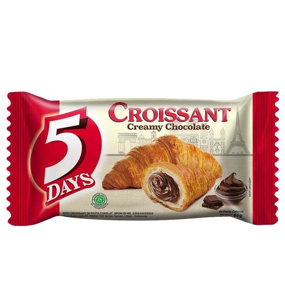 Jual AJ05 5Days Croisant Creamy Chocolate 60g | Shopee Indonesia