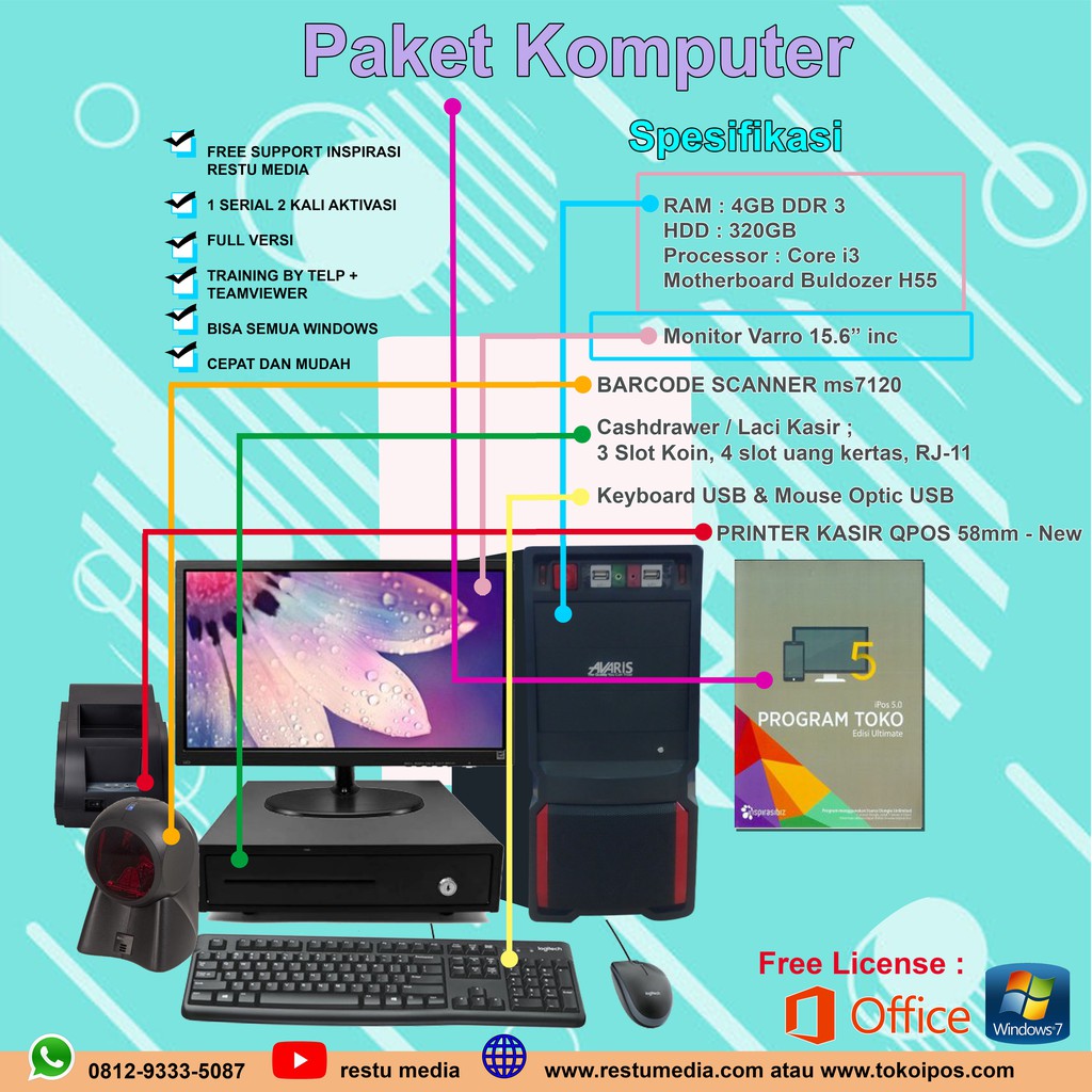 Jual Komputer Kasir Terbaik harga Terjangkau Bergaransi IPOS 5 Ultimate ...