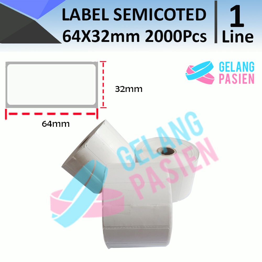 Jual Label Barcode Semicoated 64x32mm isi 2000 Pcs | Shopee Indonesia