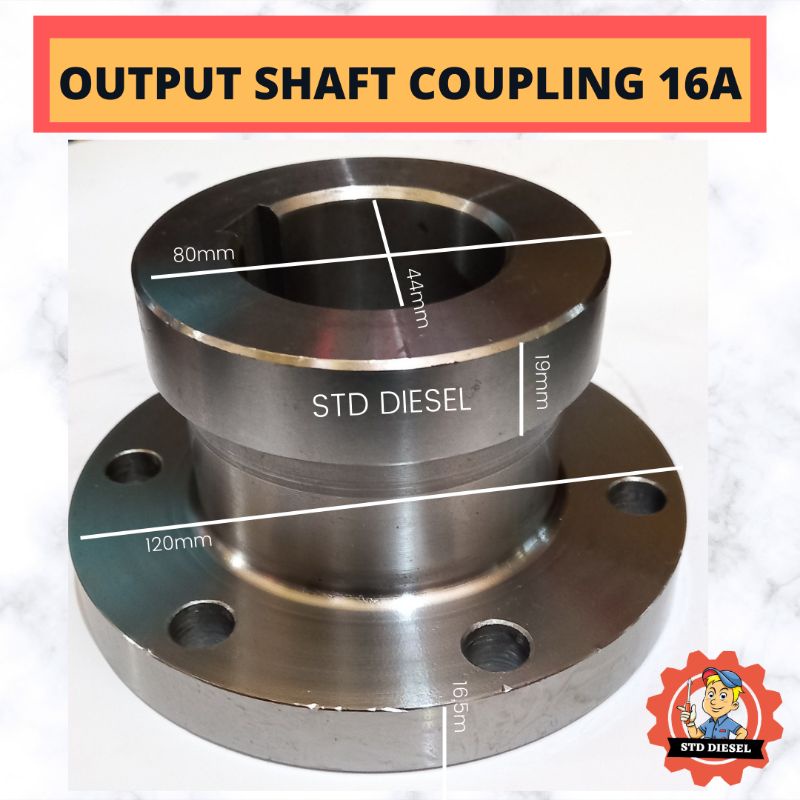 Jual OUTPUT SHAFT COUPLING GEAR BOX 16A 16 A GER BOK AS KOPLING KELUAR ...