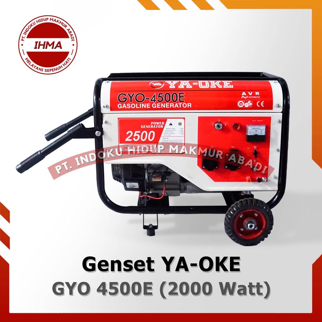 Jual Gasoline Generator Genset Listrik Bensin YA-OKE GYO 4500E (Stater ...