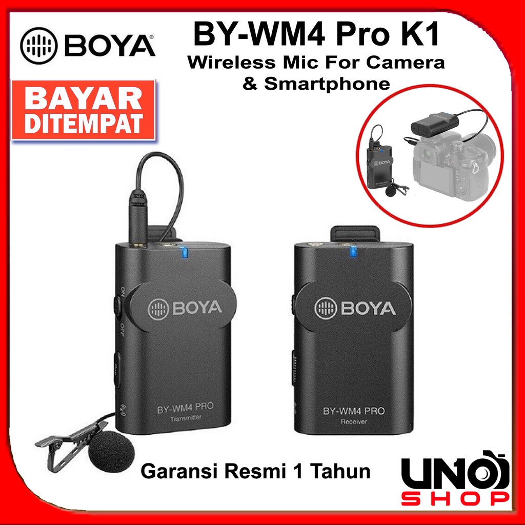 Jual Wireless Mic BOYA BY-WM4 Pro K1 Microphone for Camera & Smartphone | Shopee Indonesia