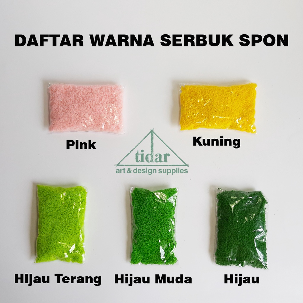 Jual Serbuk Spon / Sponge / Busa Warna Warni - Bubuk Rumput Miniatur ...