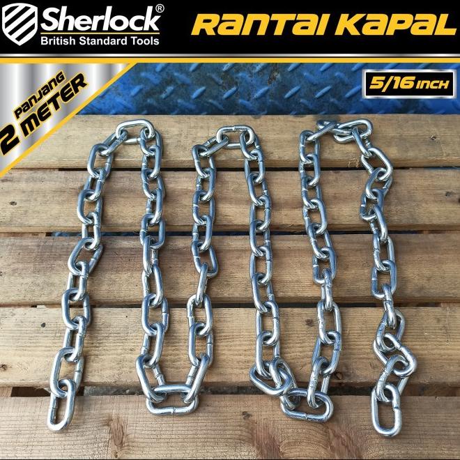 Jual Rantai Besi / Kapal Galvanized 8 Mm ( 5/16 Inch ) Panjang 2 Meter ...