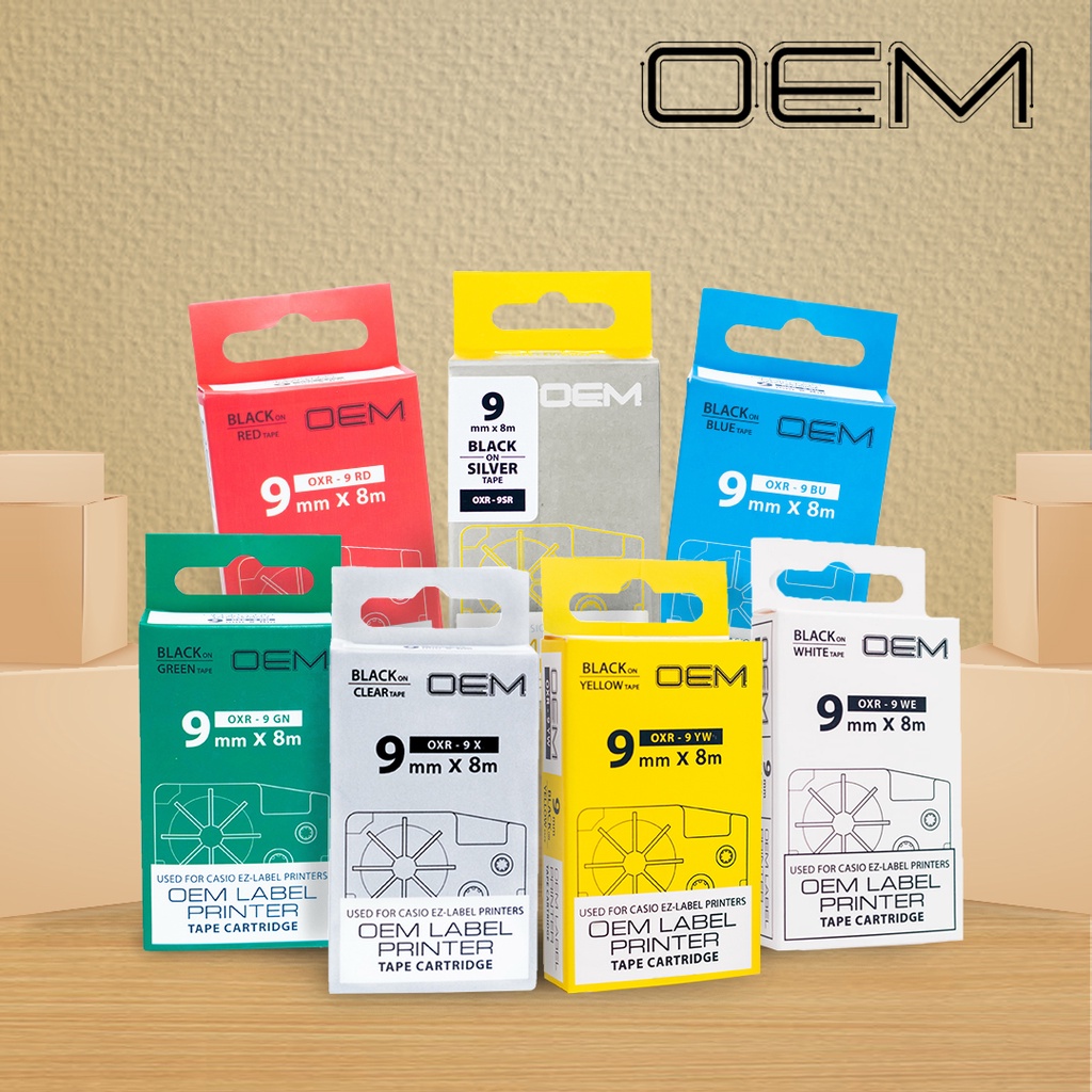 Jual OEM TAPE 9mm untuk CASIO EZ LABEL | Shopee Indonesia