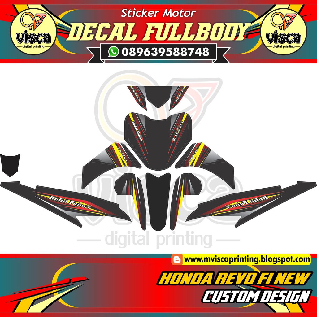 Jual decal HONDA REVO FI decal HONDA REVO FI decal REVO FI full body ...