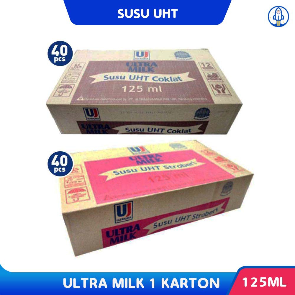 Jual Susu UHT ULTRA MILK 125 ml - 40 pack/1 Karton | Shopee Indonesia