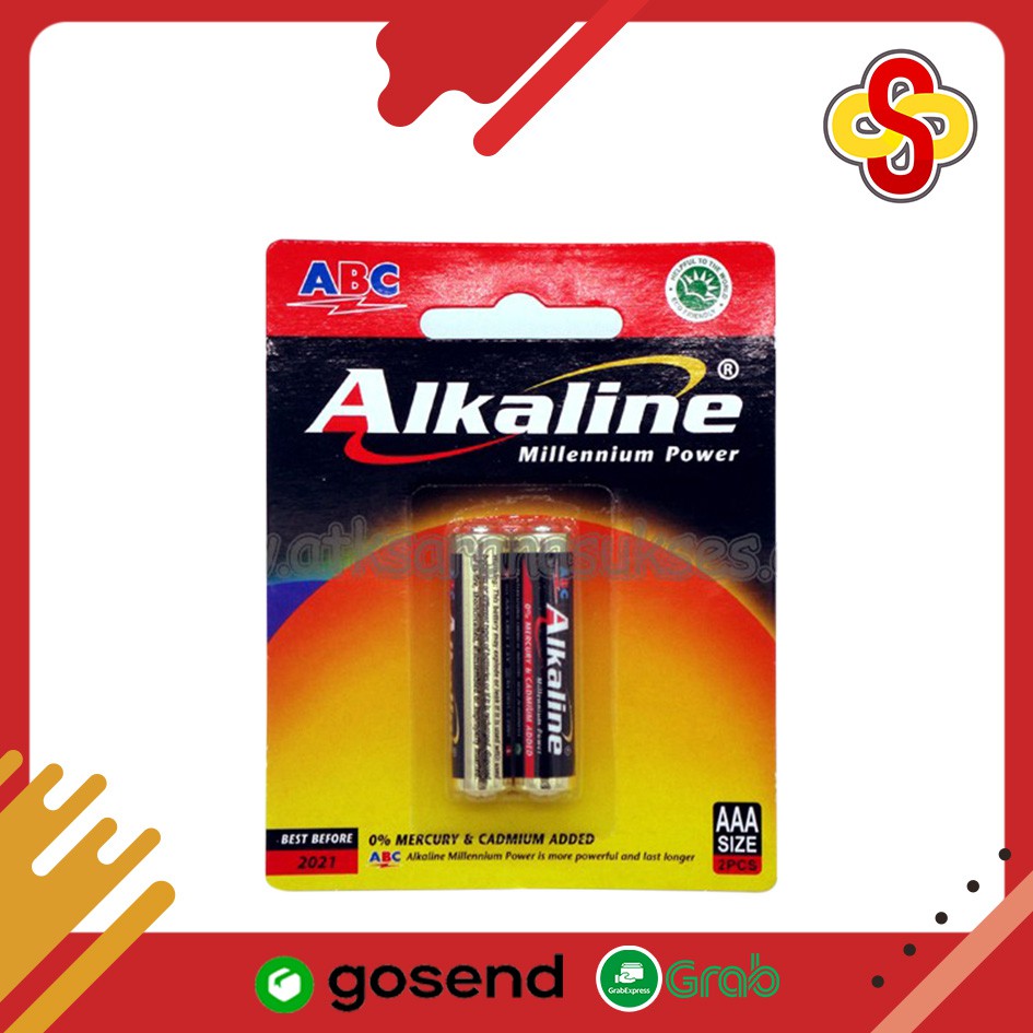 Jual Baterai ABC Alkaline AAA LR-03 Isi 2 pcs | Shopee Indonesia