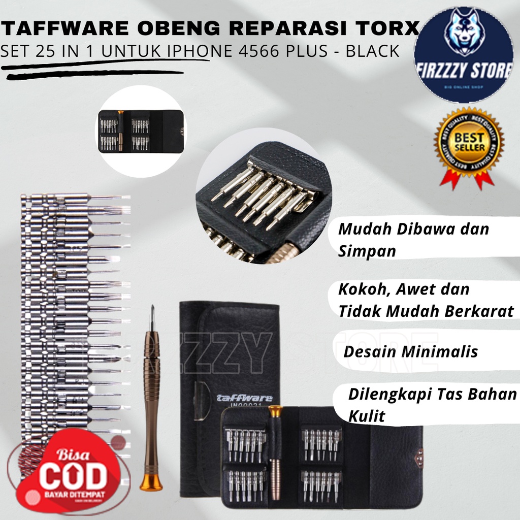 Jual Taffware Obeng Reparasi Torx Set 25 in 1 | Shopee Indonesia