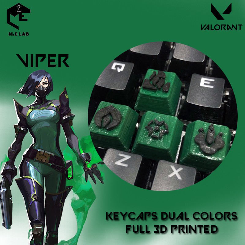 Jual Valorant Keycaps Viper Dual Color Set | Shopee Indonesia