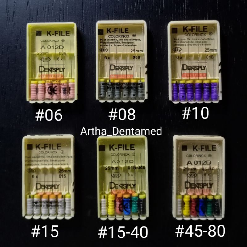 Jual K FILE / KFILE DENTAL JARUM ENDO (Dentsply) #06#08 #10 #15 #15-40 ...