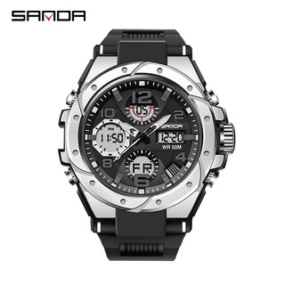 Jual SANDA 6008 Jam Tangan Pria Digital Analog Tali Rubber Chronograph Anti Air CURRENOS ...