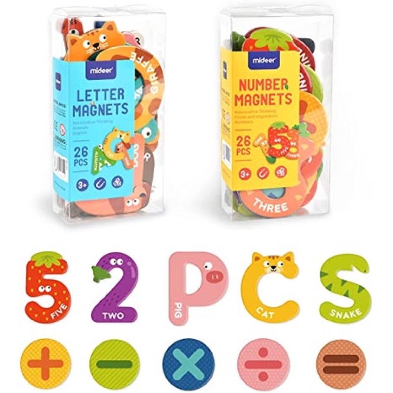 Jual mideer letter magnet number magnet Alphabeth magnet mainan edukasi ...