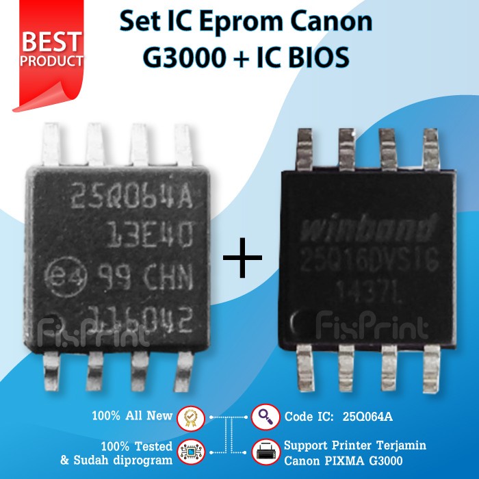 Jual IC Eeprom Eprom + Bios Canon G3000 Resetter IC Counter Printer ...