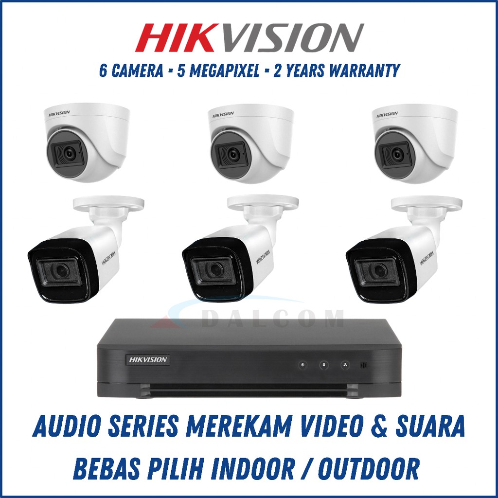 Jual PAKET CCTV FULL HIKVISION 8 CHANNEL 6 KAMERA TURBO HD 5MP | Shopee ...