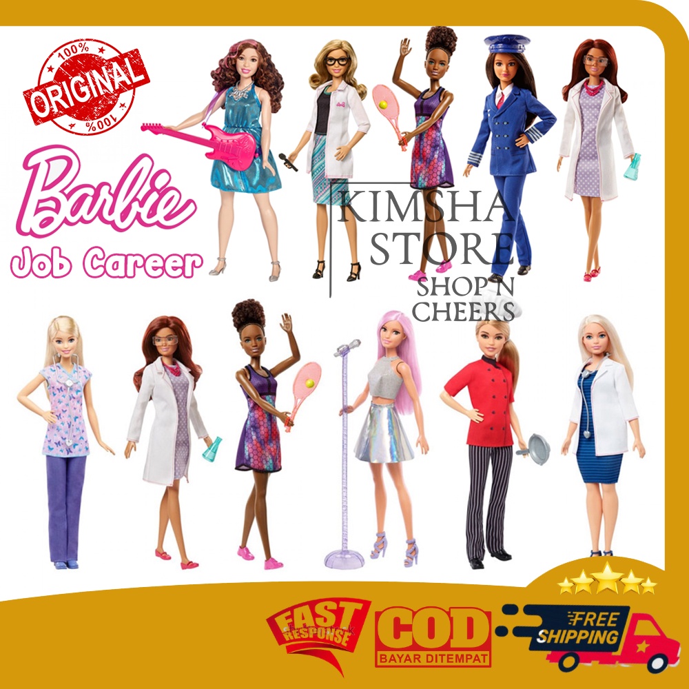 Jual Barbie Jobs Career Doll Boneka Profesi Pekerjaan Mainan Boneka ...