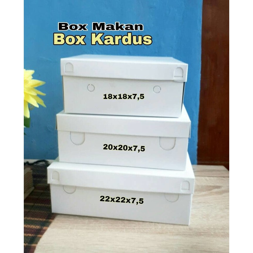 Jual kotak makan box makan box kardus uk.18x18x7,5 Box kenduri isi ...