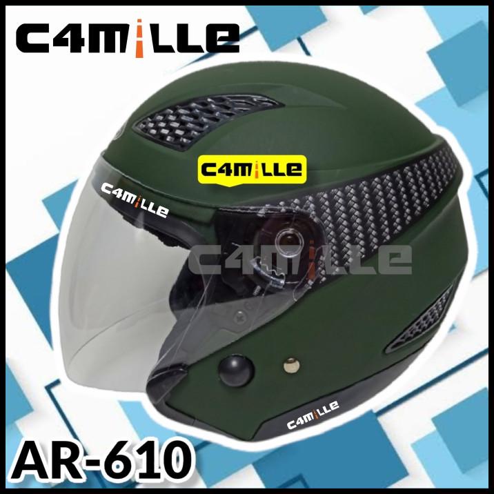Jual Helm Arl Model Zeus Polos Hijau Army Doff Half Face | Shopee Indonesia