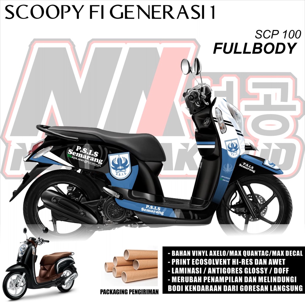 Jual SCP 100 DECAL STICKER SCOOPY FI 2013 2014 2015 2016 PSIS FULLBODY ...