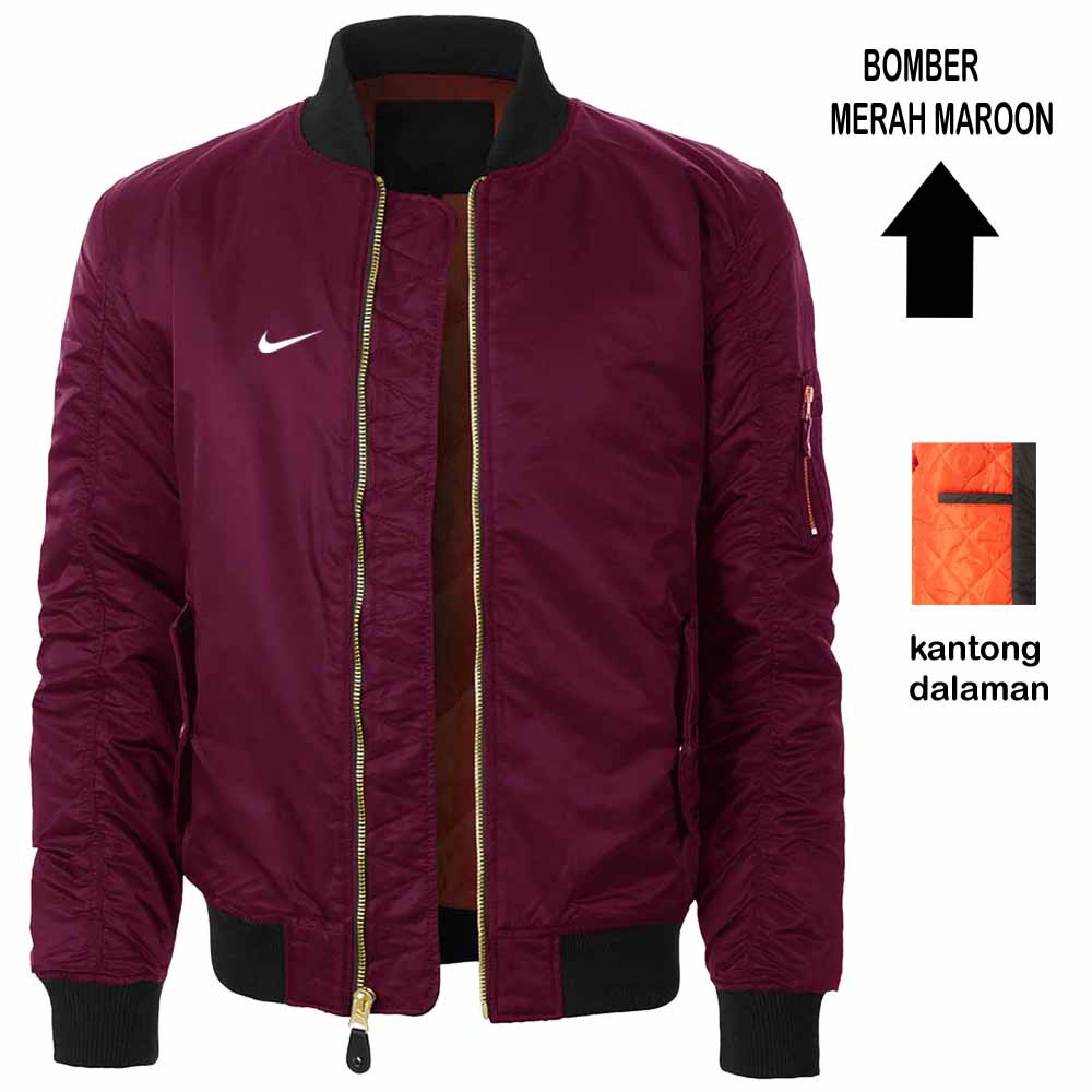 Jual Jaket Bomber Pria terbaru NIKE/ Jaket bomber sesuai gambar bisa ...
