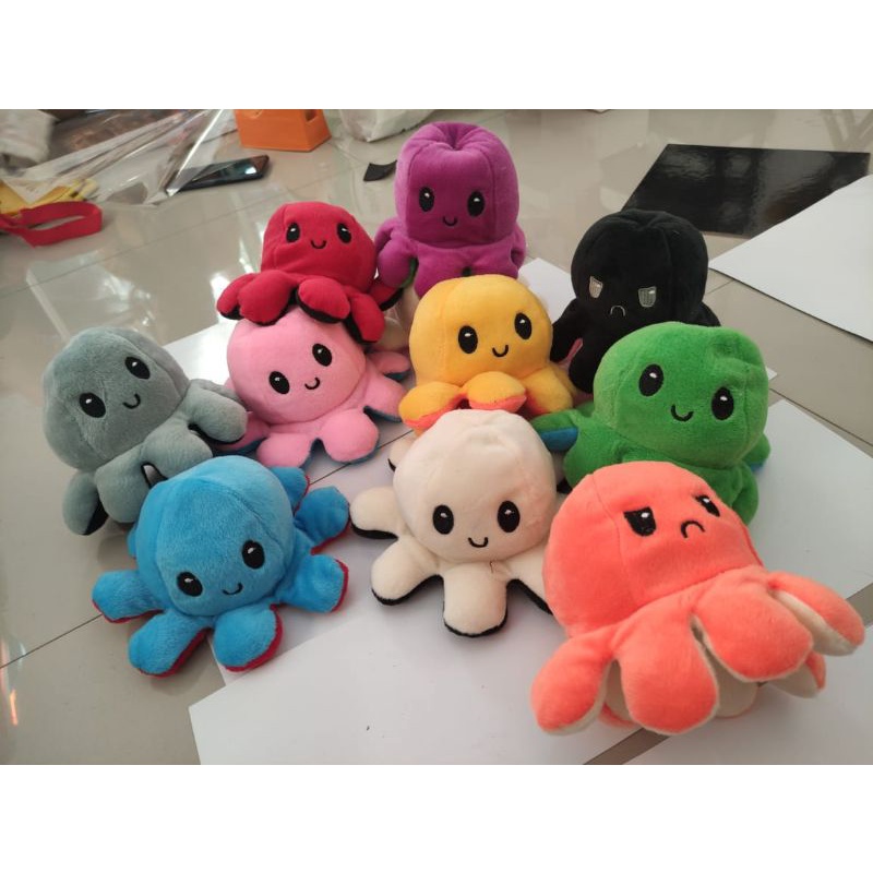 Jual BONEKA OCTOPUS HAPPY SAD | Shopee Indonesia