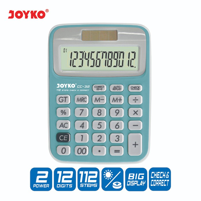 Jual Calculator / Kalkulator Joyko CC-32 / 12 Digits / Check Correct ...