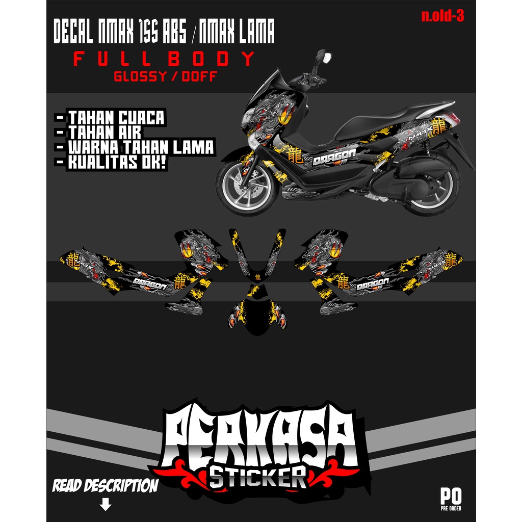 Jual sticker decal yamaha Nmax 155 abs / nmax lama full body (n.old-3 ...