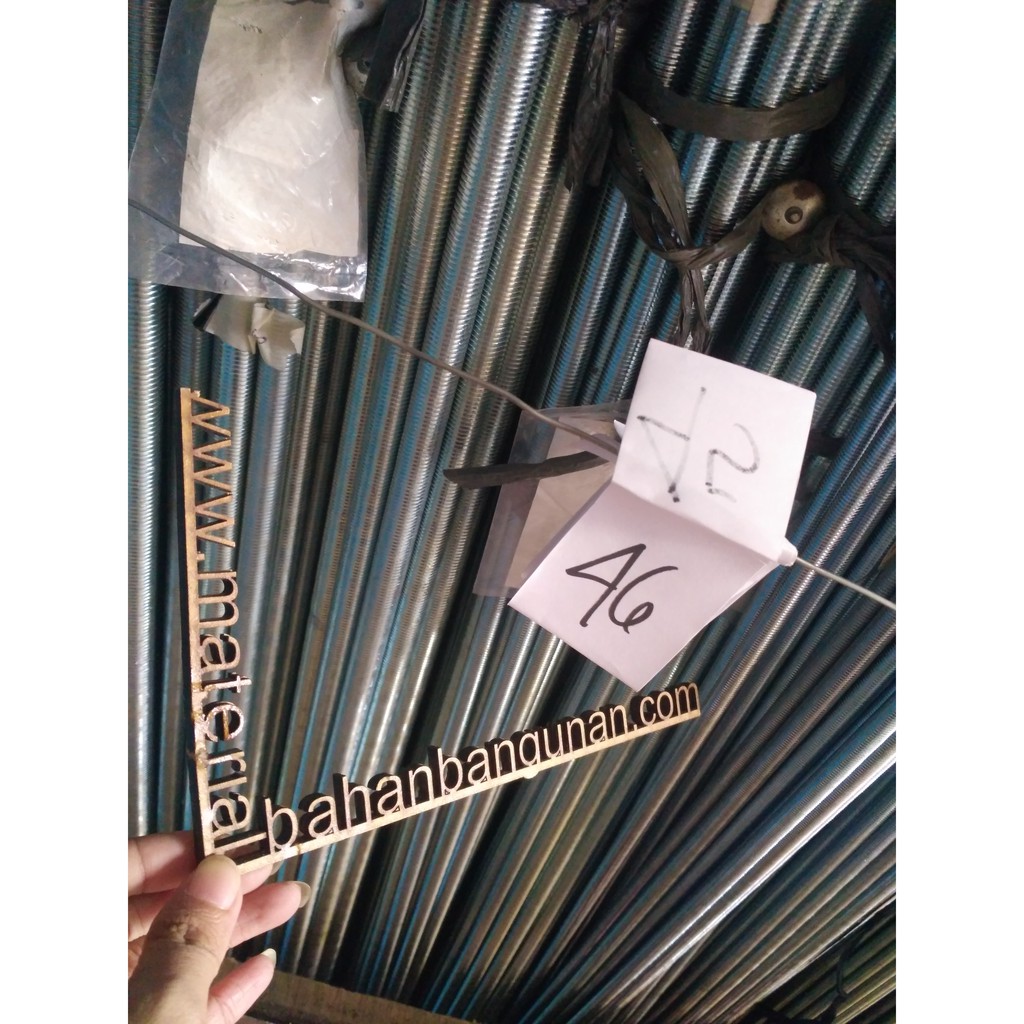 Jual ASDRAT M 20 X 1 METER BAUT BESI BATANG PANJANG PUTIH LONG THREAD ...