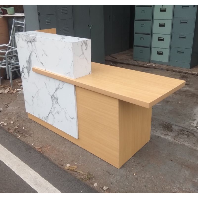 Jual meja resepsionis meja counter meja bar meja kasir furniture custom ...
