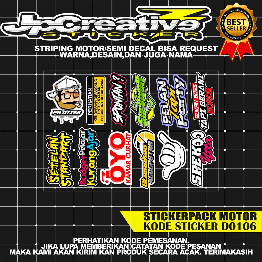 Jual STICKERPACK MOTOR TERBARU SUDAH LAMINASI | Shopee Indonesia
