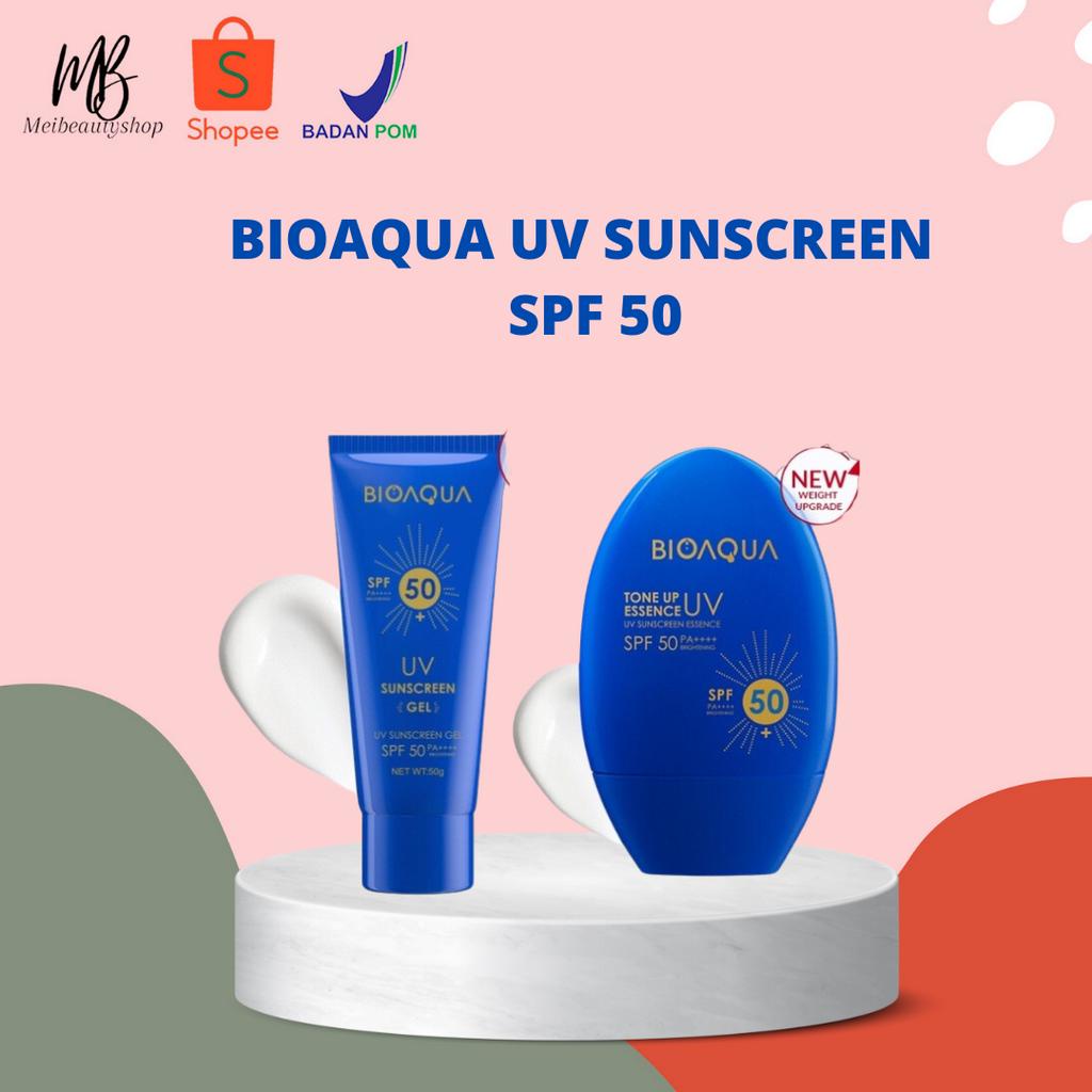 Jual BIOAQUA UV Sunscreen Gel SPF50 PA++++ 50g | BIOAQUA Tone Up UV Essence SPF50 PA++++ 60g ...