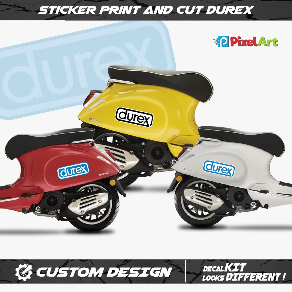 Jual STIKER PRINT AND CUT LOGO DUREX STICKER FINO SCOOPY VESPA ALL TYPE ...