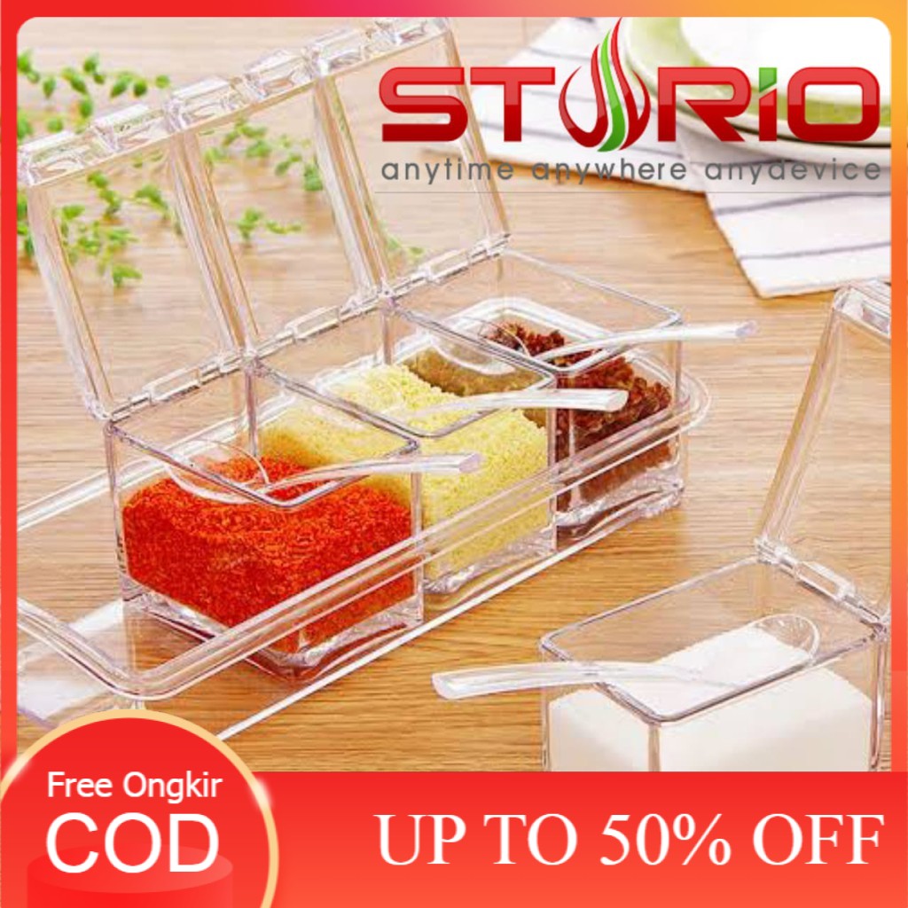 Jual Kotak Rak Box Tempat Bumbu Bening Transparan Crystal / Crystal ...