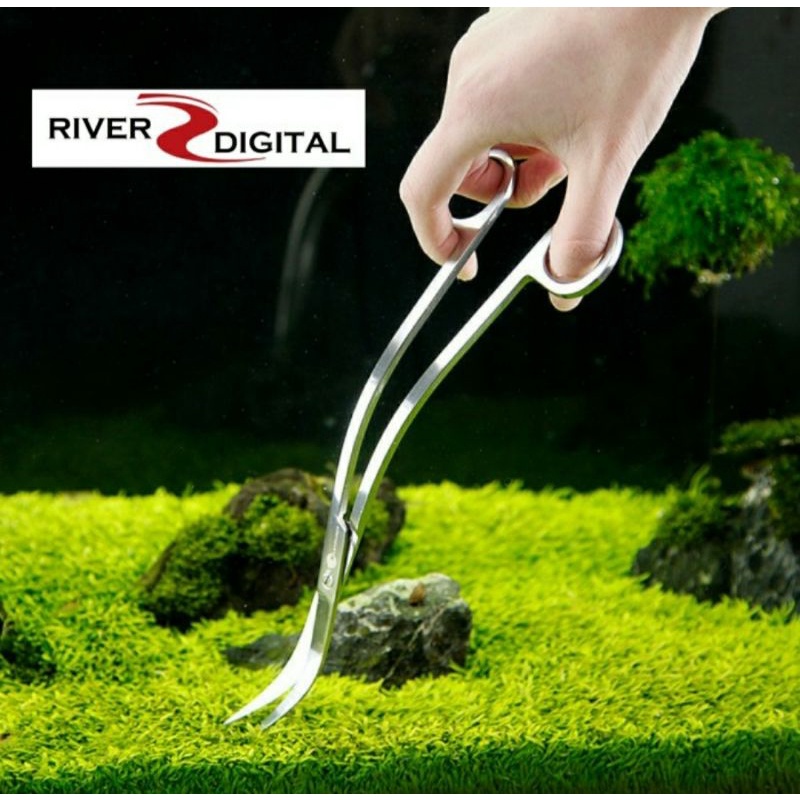 Jual Gunting Gelombang / Ombak / Wave Scissors Aquascape / Aquascaping / Gunting bengkok ...
